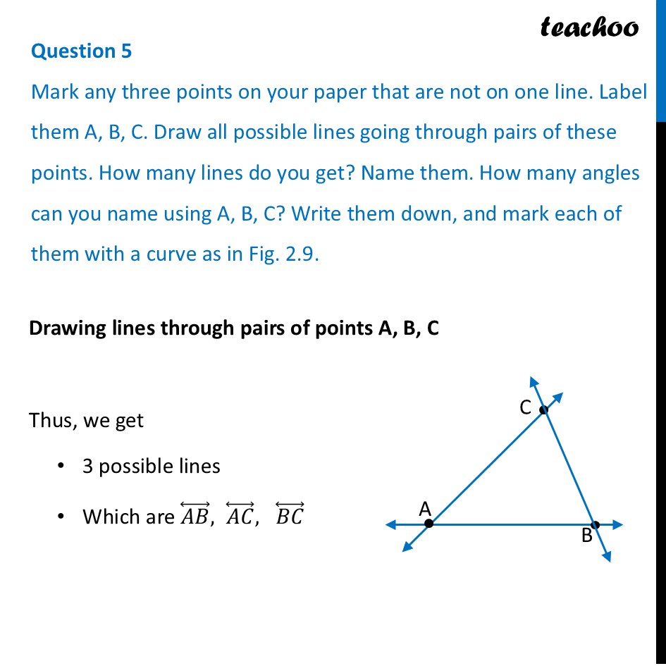 [Class 6] Mark any three points on your paper that are not on one line