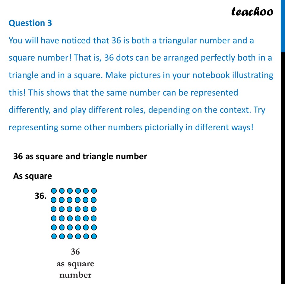 [Class 6] You will have noticed that 36 is both a triangular number
