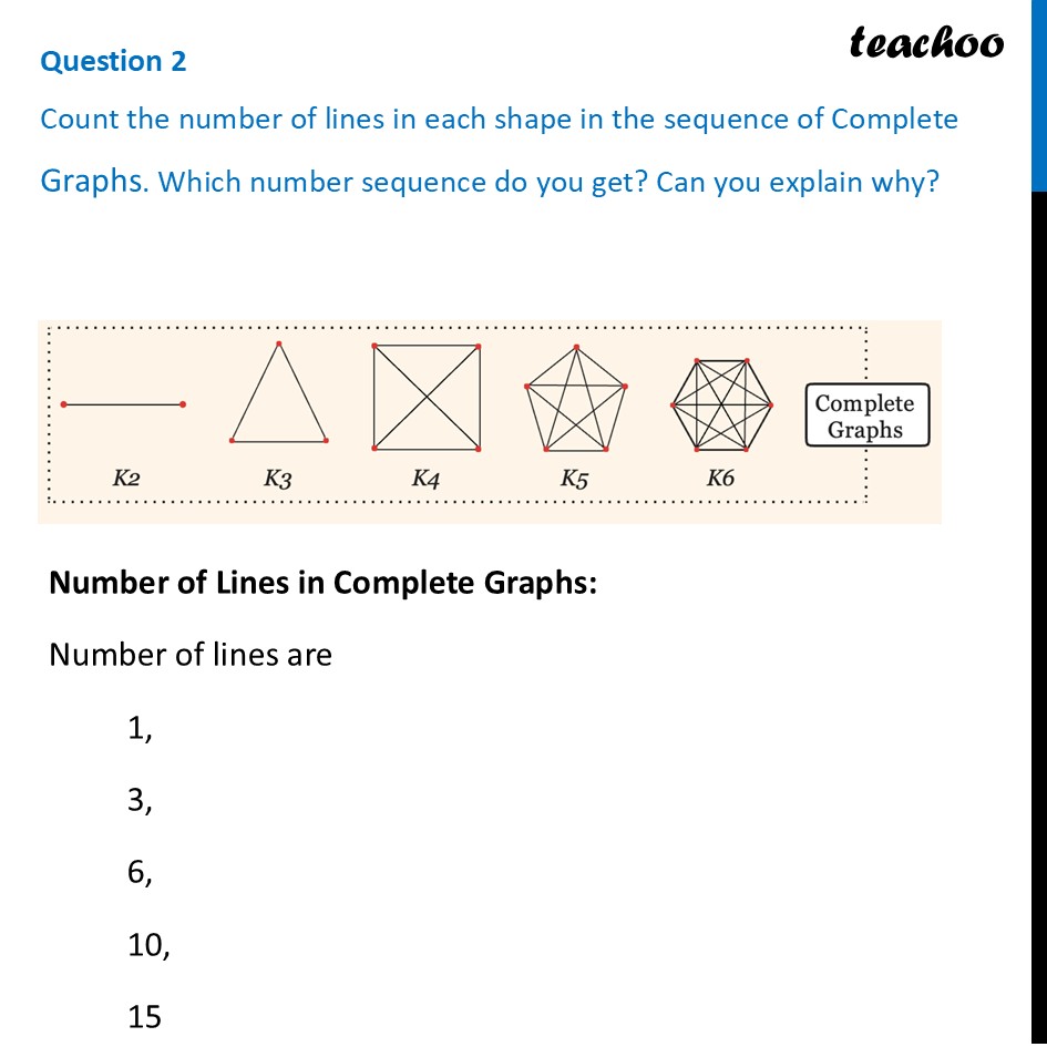 Count the number of lines in each shape in the sequence of Complete
