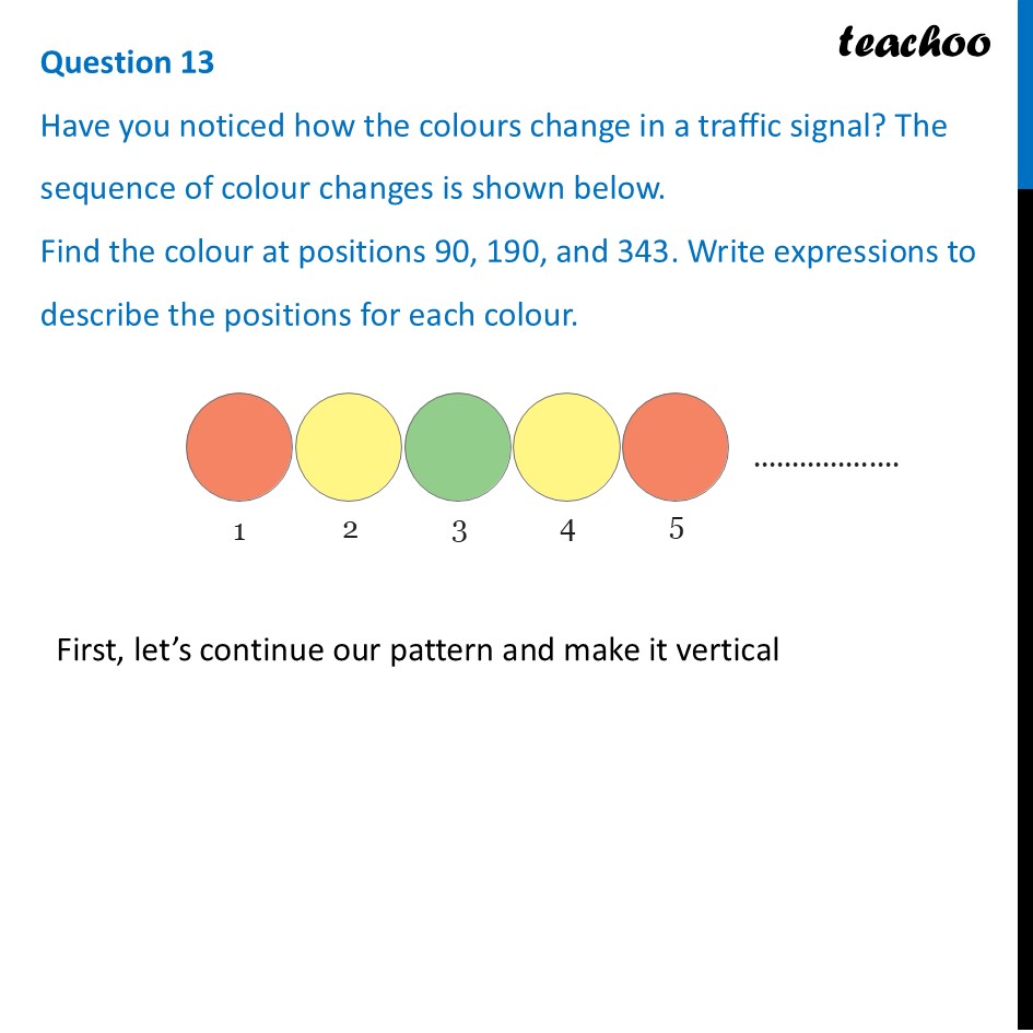 [Class 7] Have you noticed how the colours change in a traffic signal?