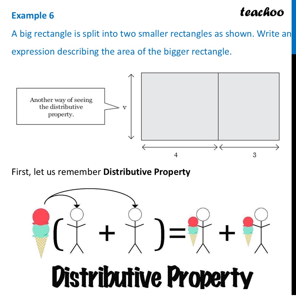 A big rectangle is split into two smaller rectangles as shown.
