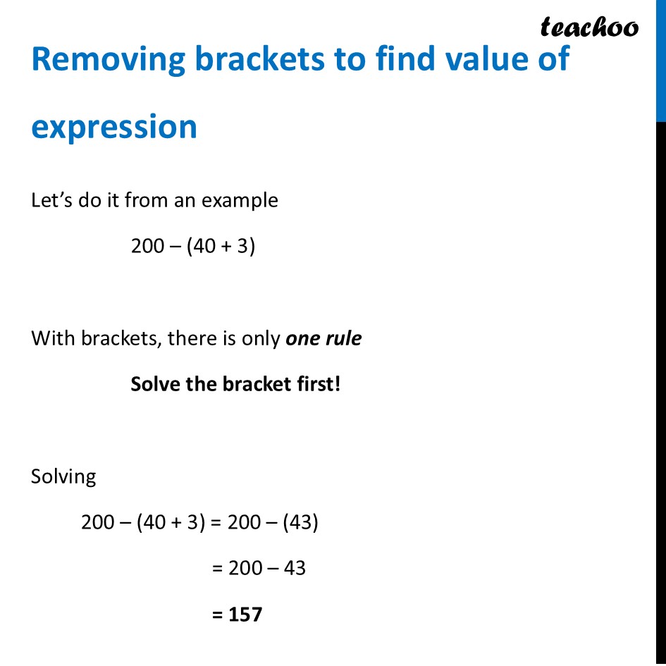 [Class 7] Removing brackets to find value of expression) - Teachoo